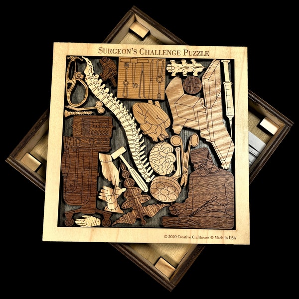 Wooden Surgeon Puzzle - Etsy