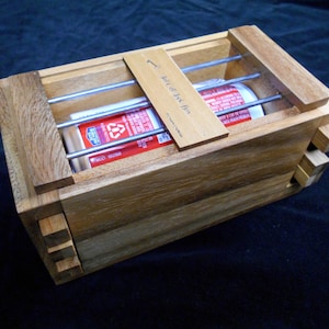 Secret Lock Box III - the Jail Cell Wood Puzzle Box Holds Beer Can or ...