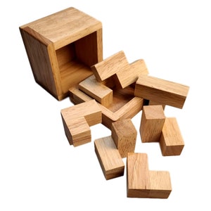 Soma Cube Craftsman Edition 3D Brain Teaser Puzzle - Etsy