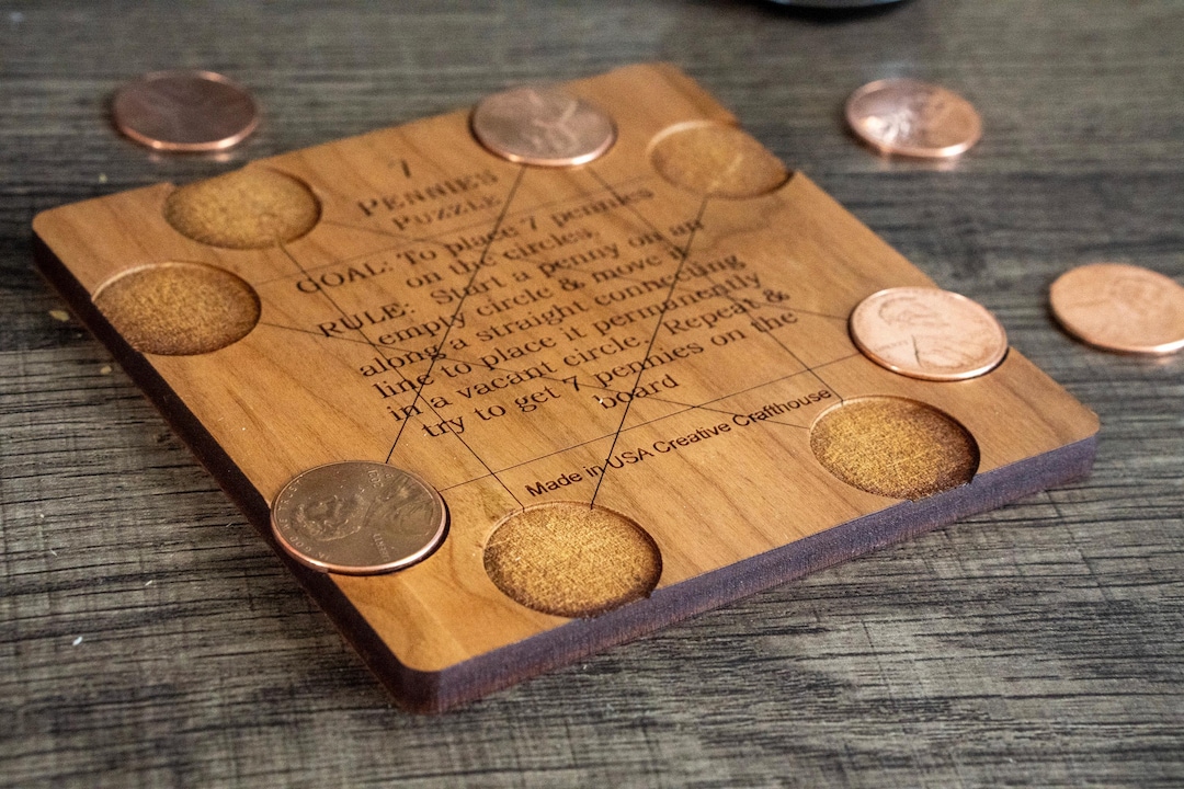 7 Pennies Puzzle: Perfect Stocking Stuffer | White Elephant Gift Under ...