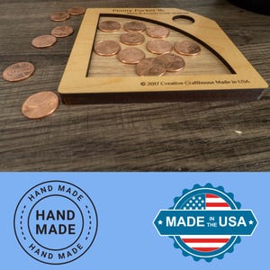 Handcrafted Penny Packer 16 Brain Teaser - Perfect Desk or Coffee Table ...
