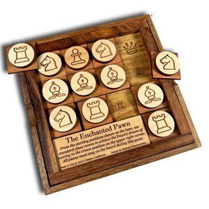 Enchanted Pawn Chess Puzzle, Wooden Logic Chess Game Puzzle, Pawn ...