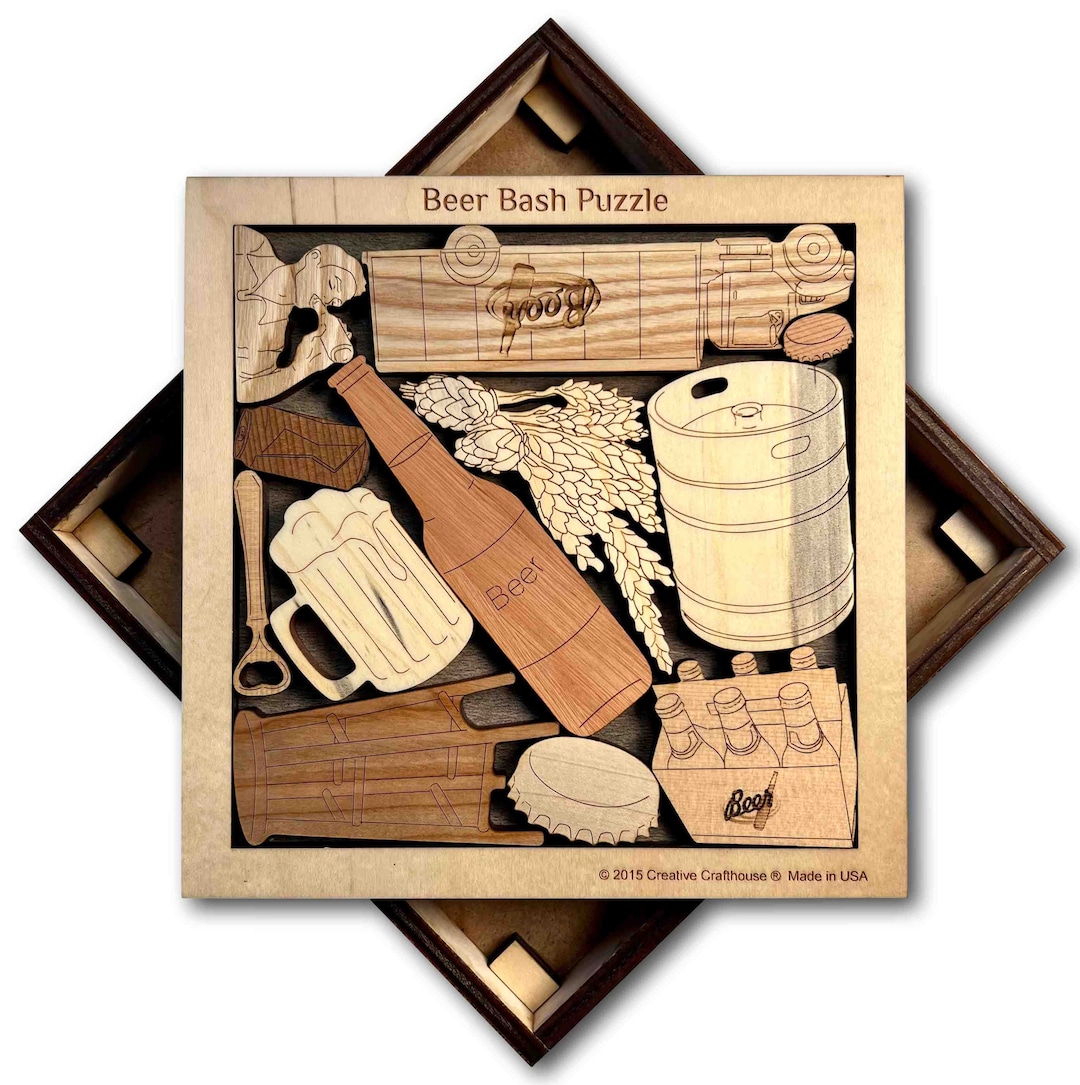 Beer Bash Wooden Picture Frame Puzzle for Beer Lovers - Etsy