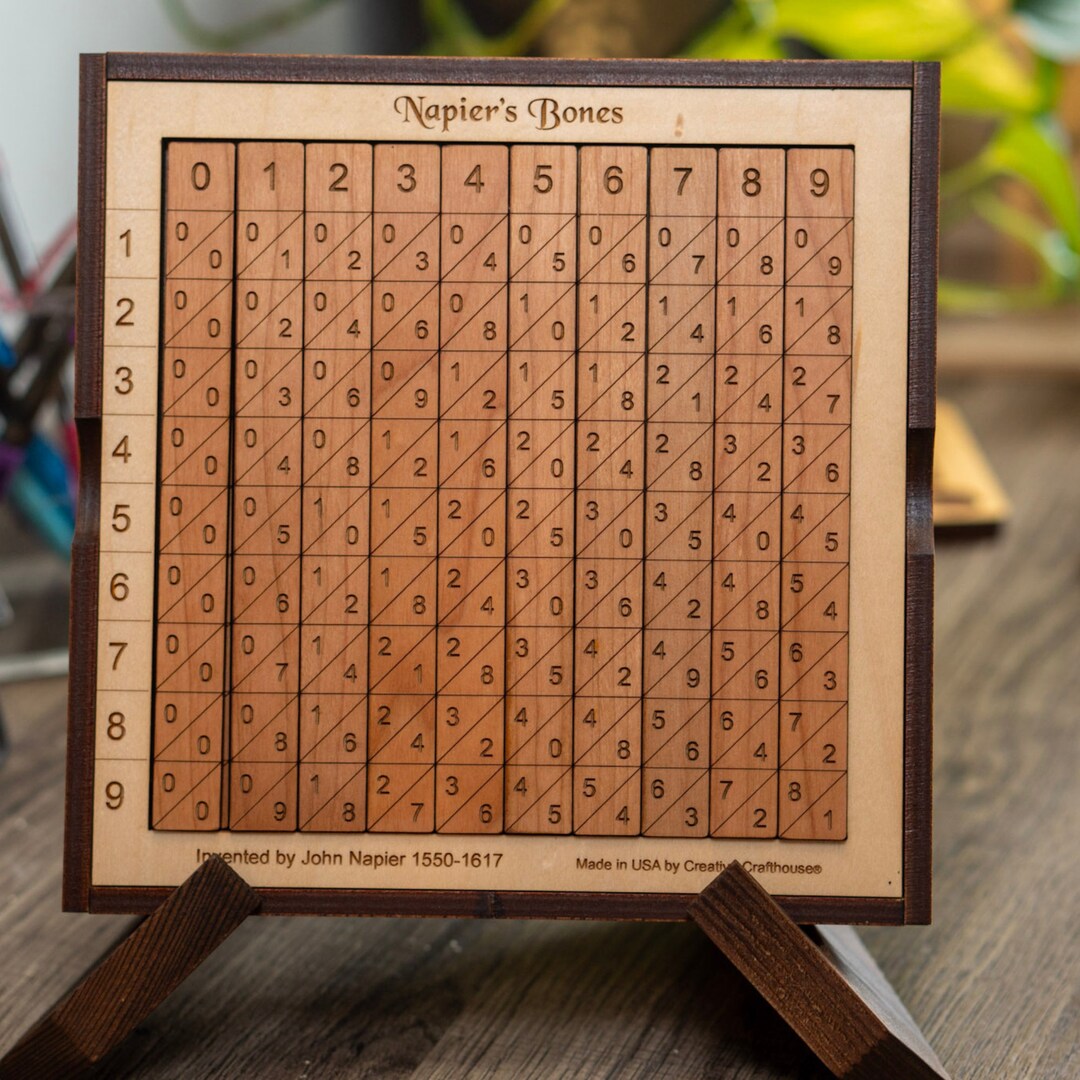 Napier's Bones Wooden Math Puzzle STEM Learning Tool Handmade ...