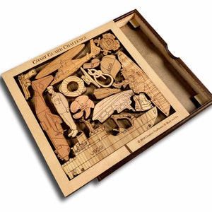 Coast Guard Challenge Puzzle USCG, Wood Brain Teaser, Wood Picture ...