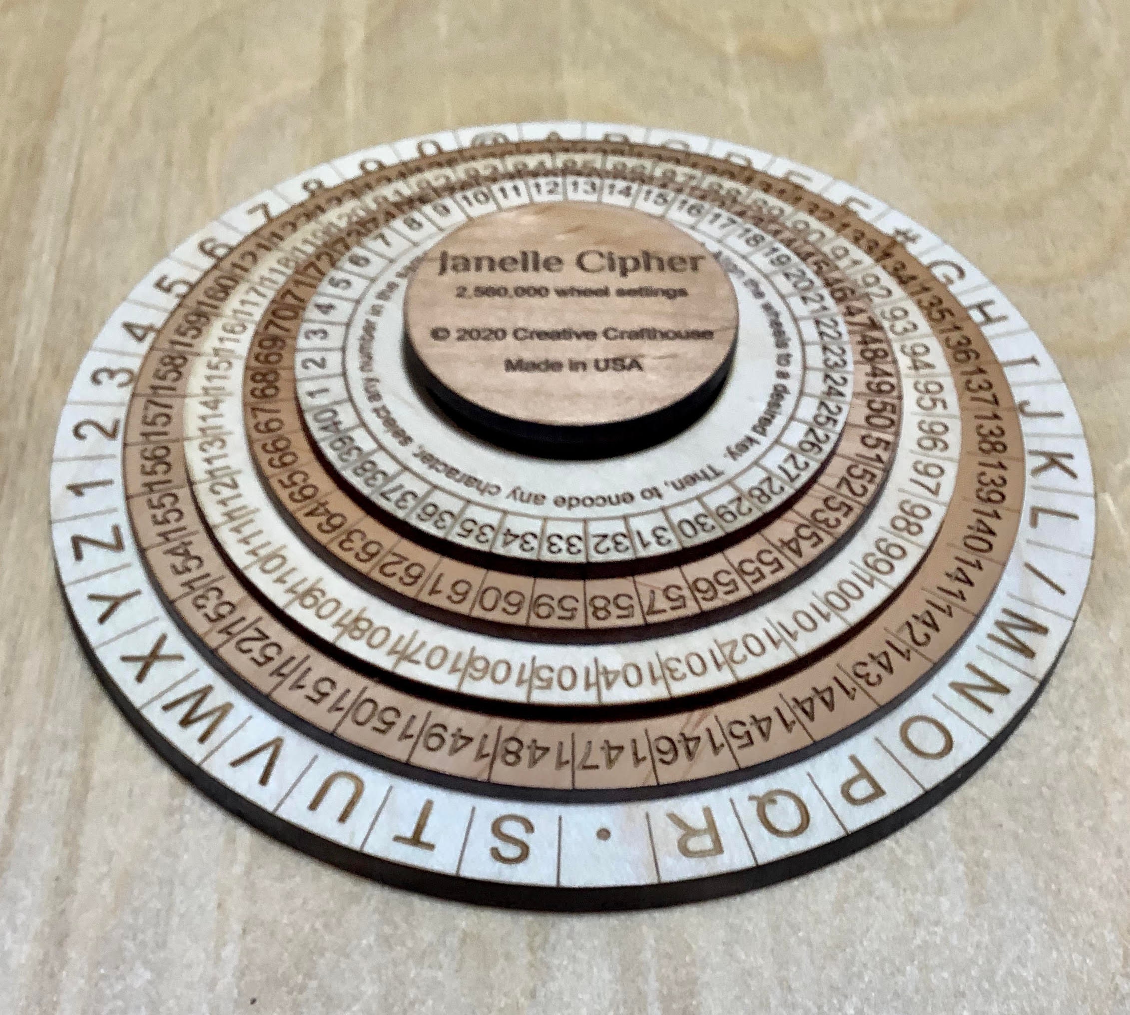 Janelle Cipher Wheel Device, Cipher Tool, Message Decoder, Encryption ...