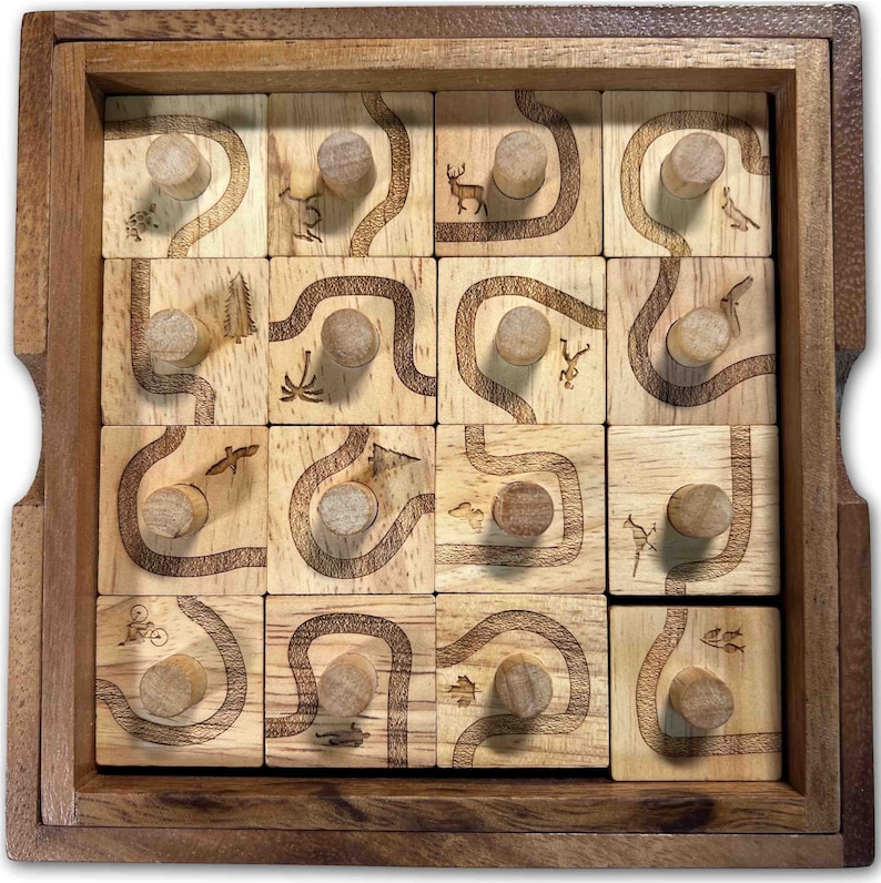 Trail Run Wooden Puzzle, Brain Teaser Puzzle for Adults, Logic Puzzle ...
