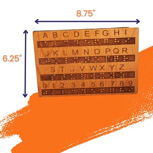 Braille Alphabet and Number Learning Board, Braille Gift, Teaching Tool ...