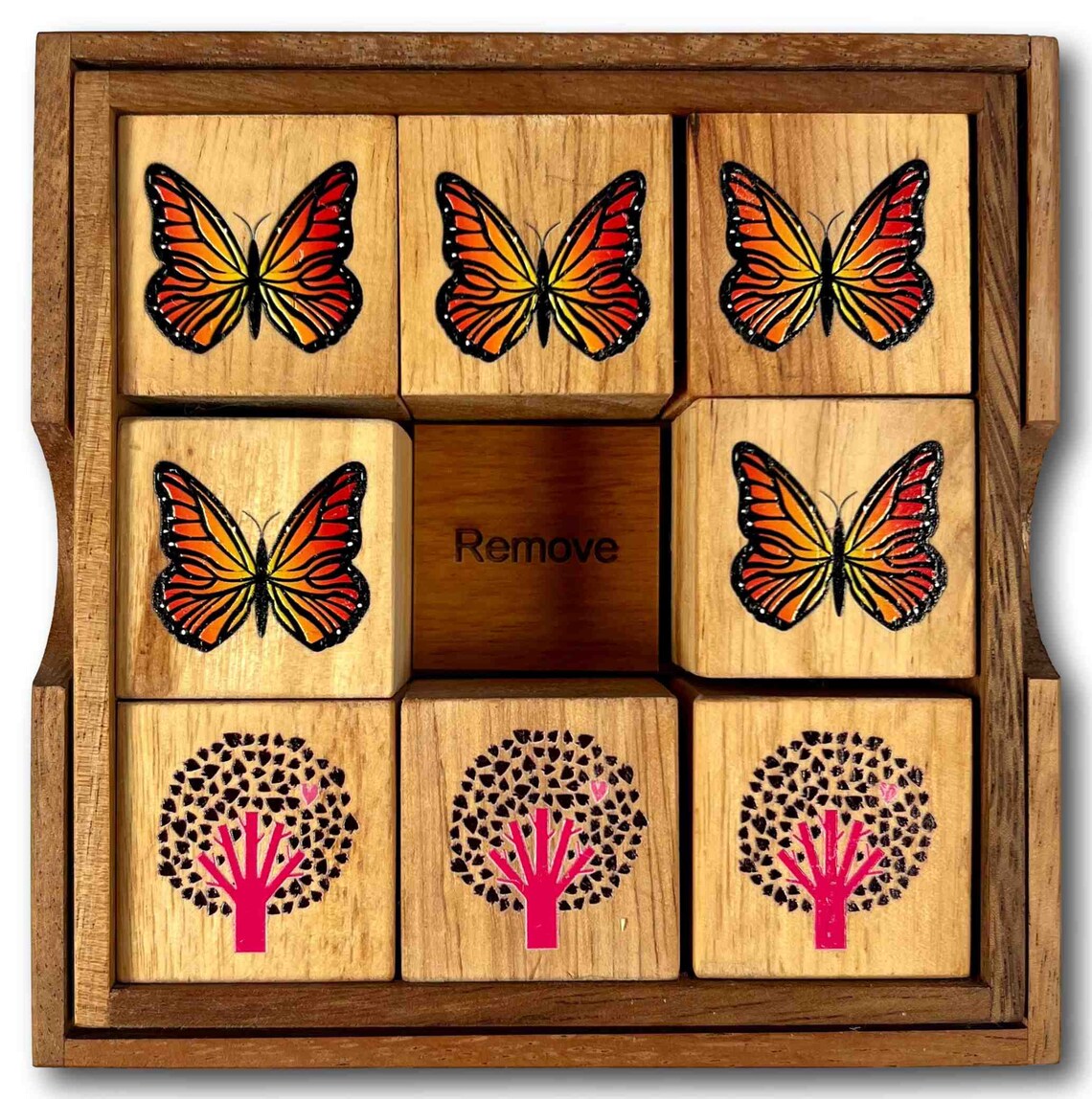 Roll Over Wooden Brain Teaser Puzzle - Pattern Puzzle - Logic Puzzle - Etsy