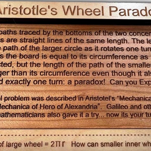 Aristotle's Wheel Paradox, Wooden Puzzle for Adults, Paradox Puzzle ...