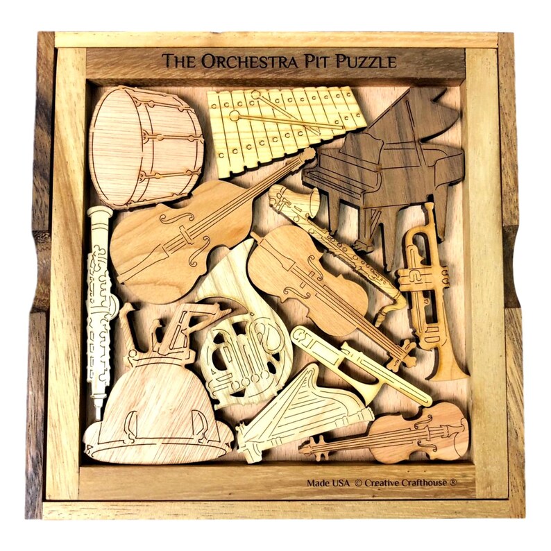 Orchestra Pit Wood Puzzle Brain Teaser | Etsy