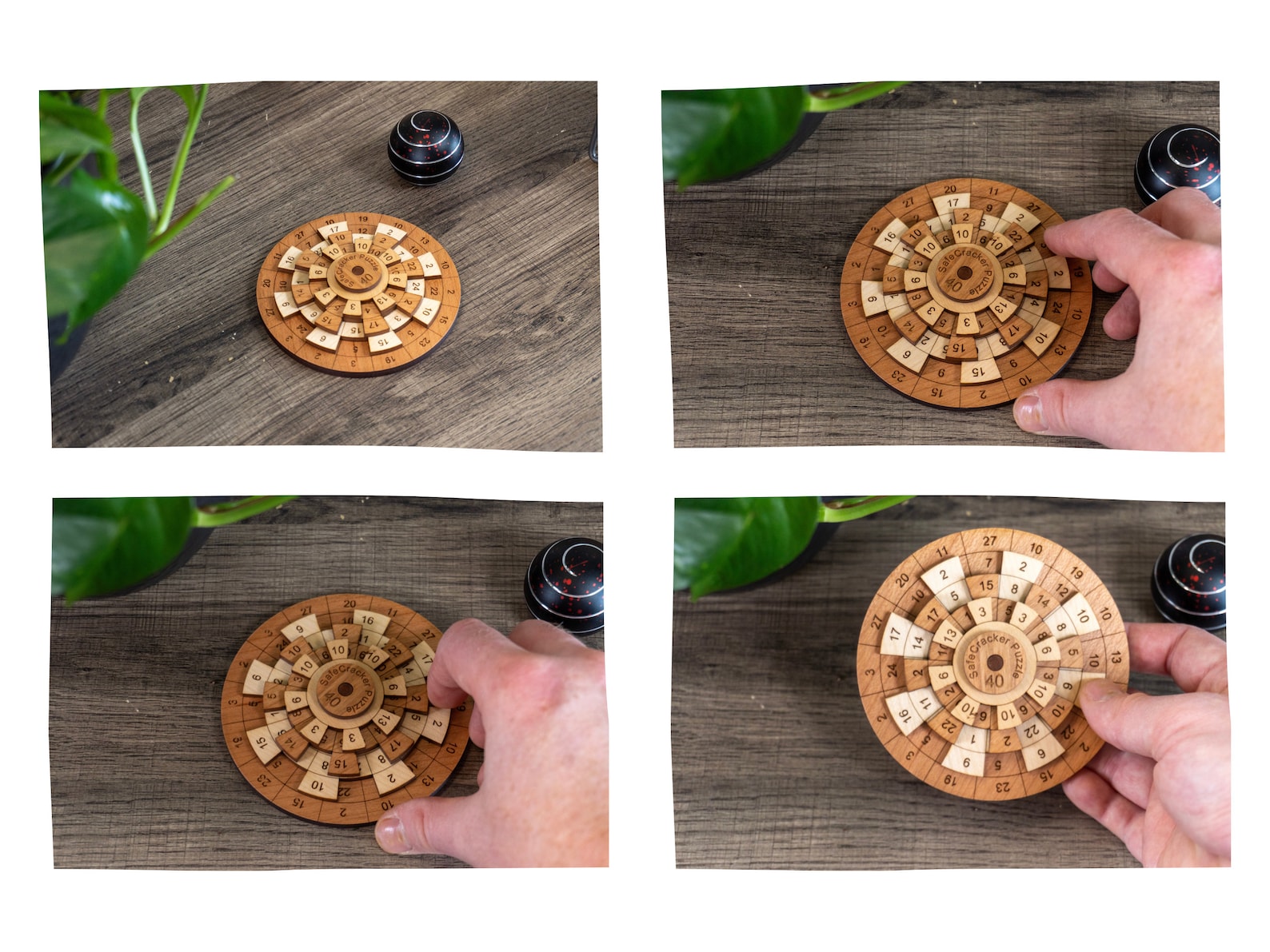 Wood Math Puzzle, Safecracker 40 Puzzle, Rotating Puzzle, STEM Toy ...