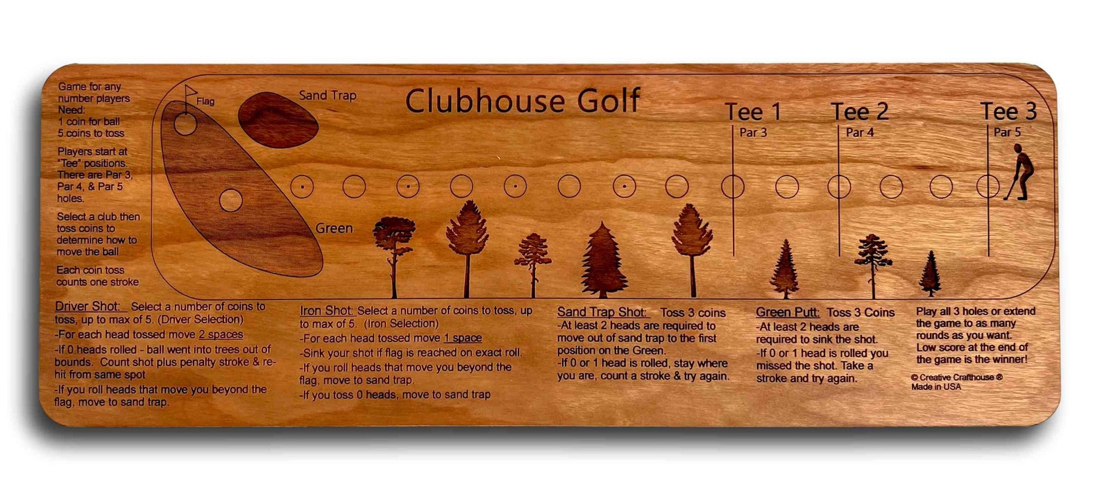 Personalized Clubhouse Golf Game | Unique Two Player Board Game - Etsy