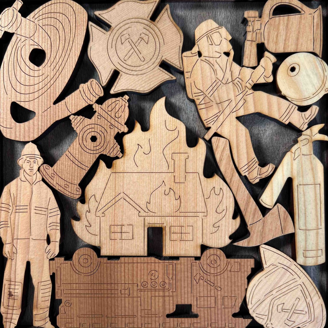 Firefighters Puzzle, Wooden Brain Teaser, Packing Puzzle, Classroom ...