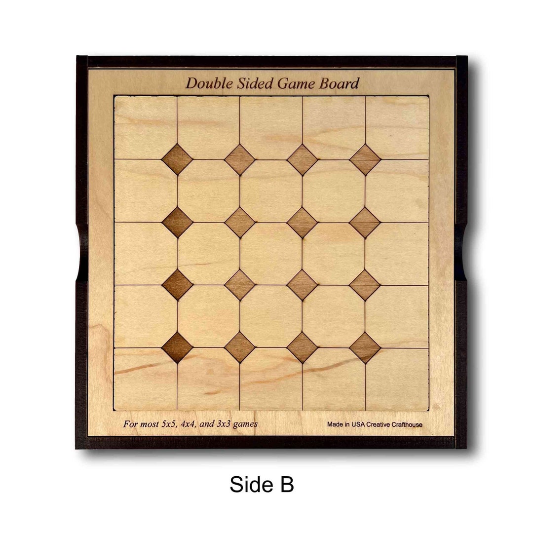 Personalized Double Sided Game Board, Wooden Universal Game Board, 3x3 ...