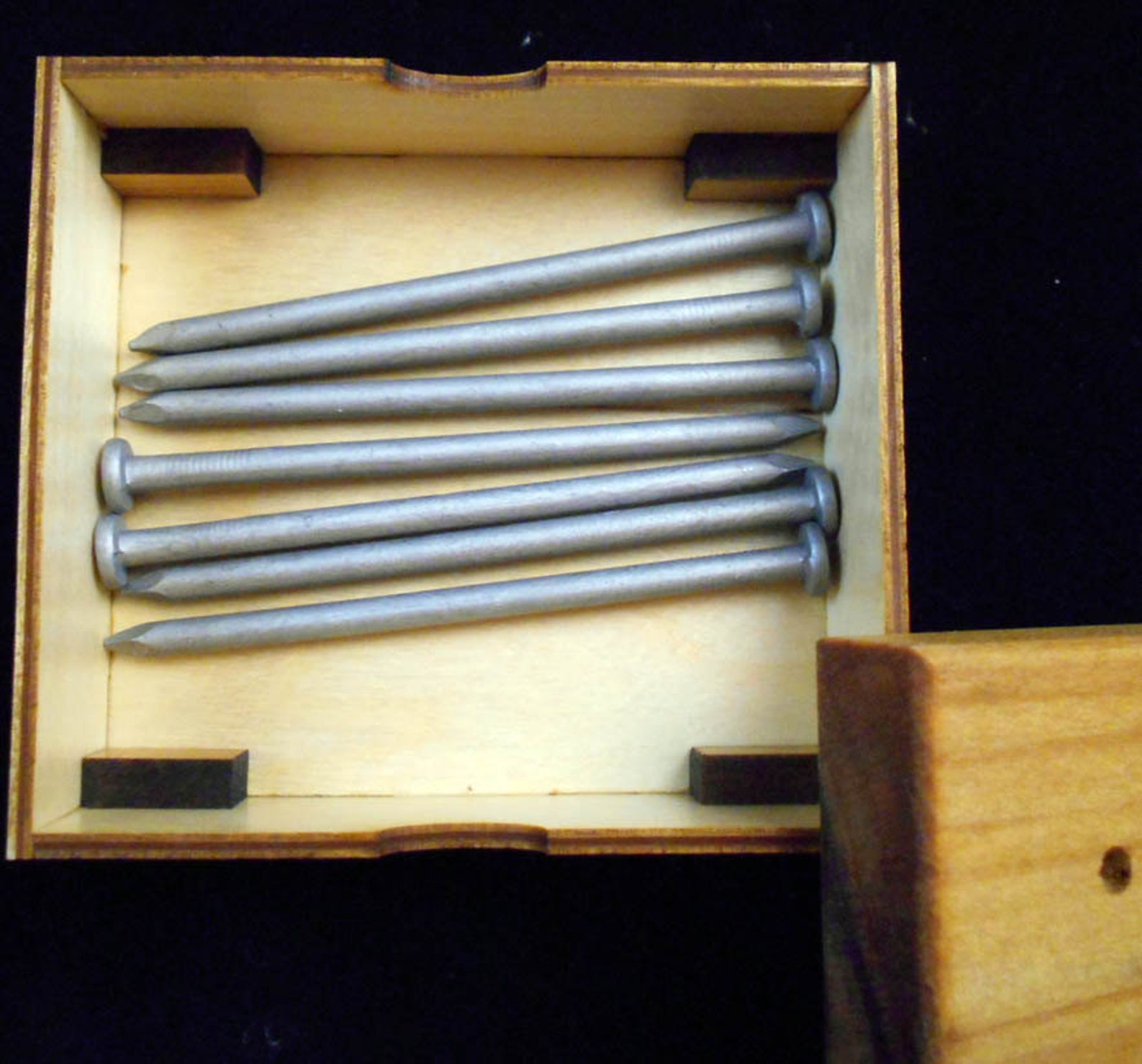Nails Balancing Act, Nail Puzzle, Brain Teaser, Wood Balancing Puzzle ...