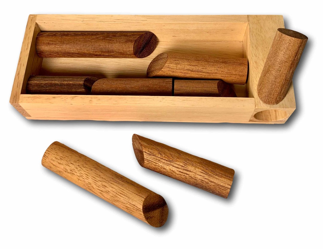 Log Jam Wood Puzzle - Unique Wooden Logic Puzzle - Wood Mechanical ...