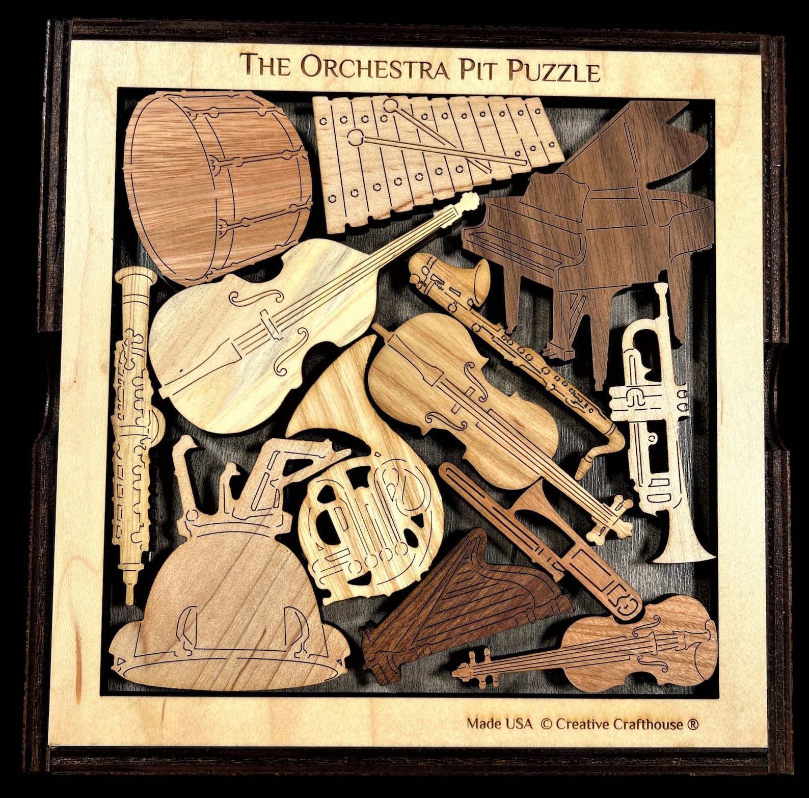 Orchestra Pit Wood Puzzle, Brain Teaser for Music Lovers, Wood Music ...