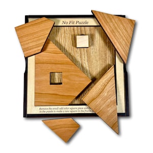 No Fit Puzzle, Packing Puzzle, Coffee Table Games, Wood Brain Teaser ...