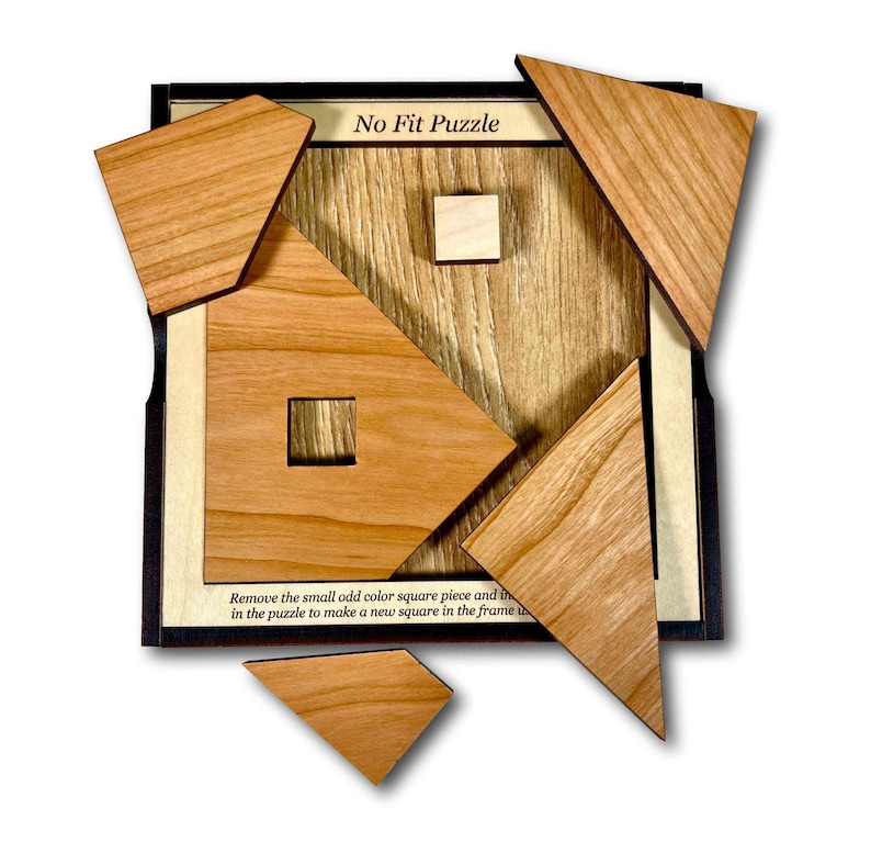 No Fit Puzzle, Packing Puzzle, Coffee Table Games, Wood Brain Teaser ...