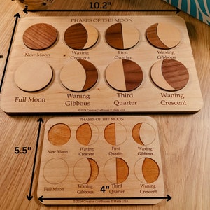 Moon Phase Puzzle, Teach the Lunar Cycle With Our Wooden Phases of the ...
