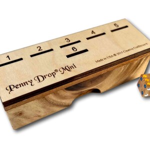 Wood Penny Drop Game, Compact Travel Game, Classic Family Game, Xmas ...