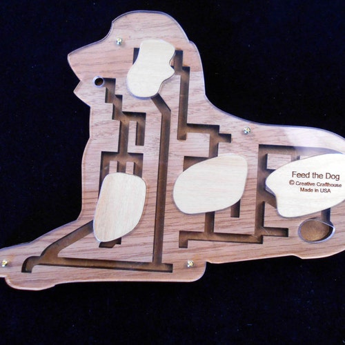 Feed the Dog Maze Puzzle Unusual and Challenging Fun | Etsy