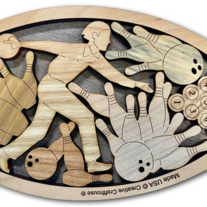 Bowling Pin Puzzle, Bowling Gifts for Men, Personalized Bowling Puzzle ...