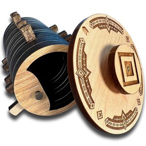 Cascade Cryptex Puzzle Box Wooden Hidden Compartment Box Handcrafted ...