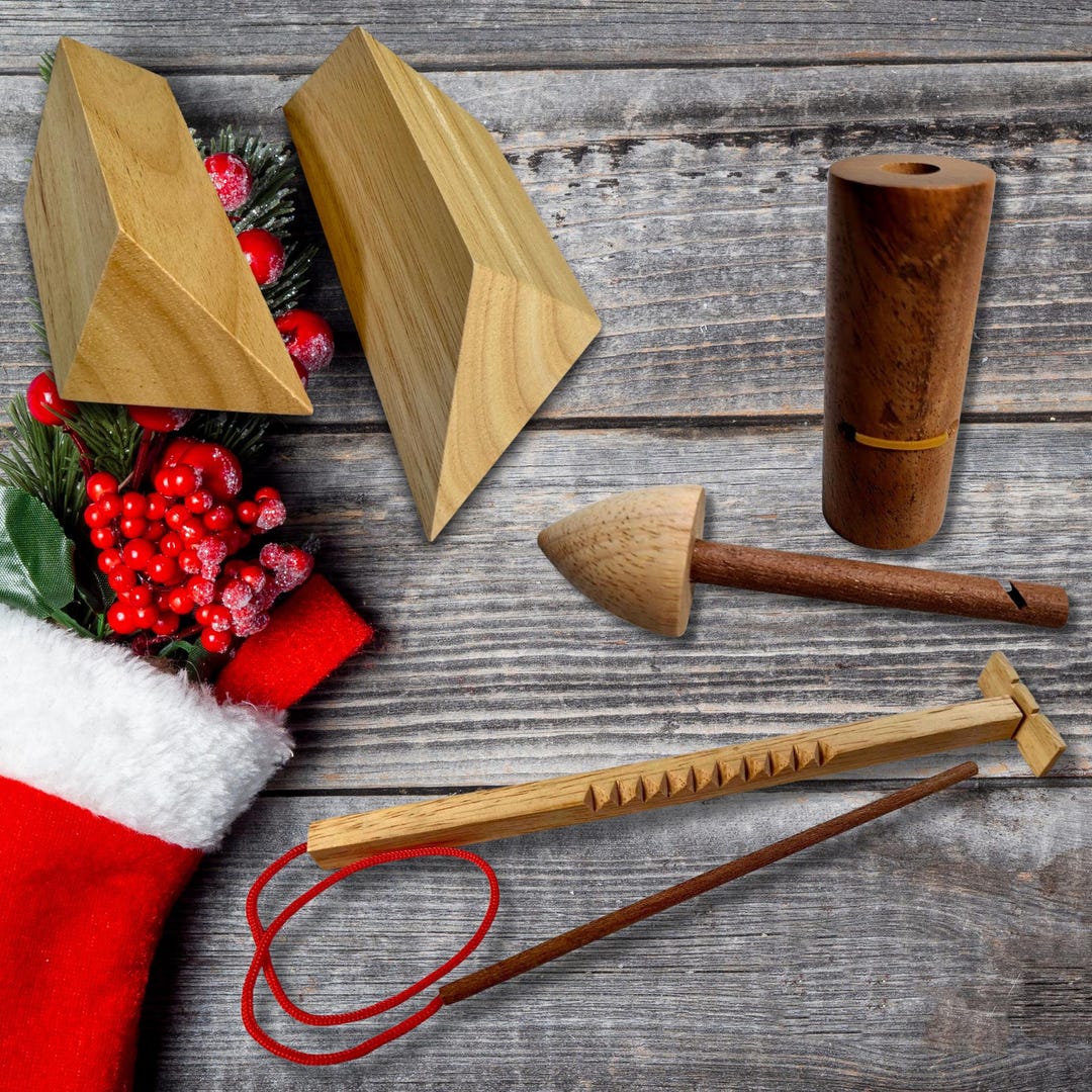 3 Puzzle Stocking Stuffer Gift Set - 3 Wooden Brain Teasers Perfect for ...