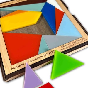Stomachion Puzzle, Archimedes Puzzle, Wood Brain Teaser, Ostomachion ...