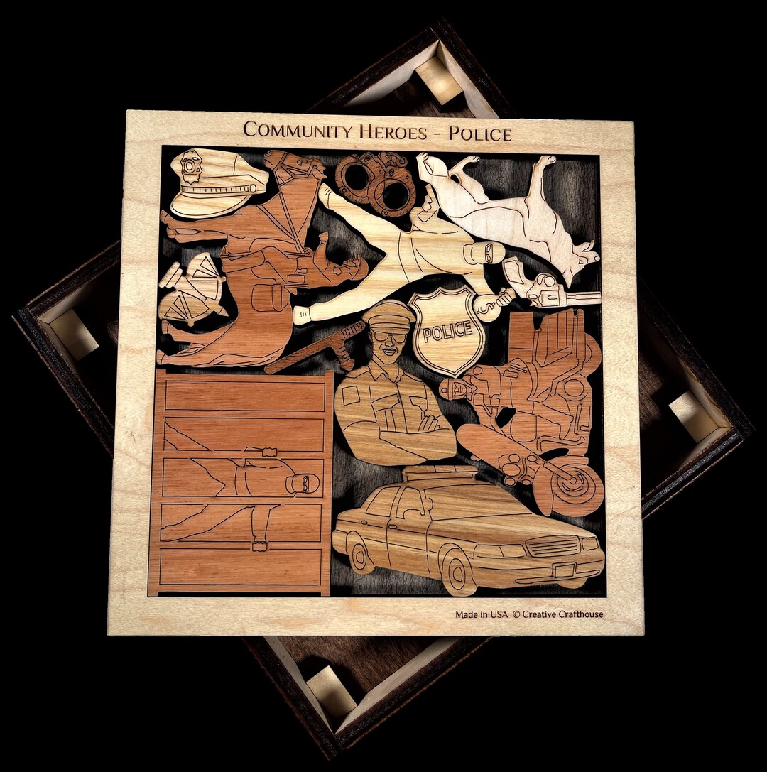 Police Community Heroes Brain Teaser Puzzle Artistic and Challenging ...