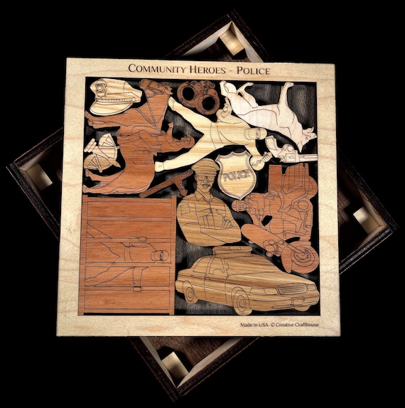 Police Community Heroes Brain Teaser Puzzle 13 Pcs | Etsy