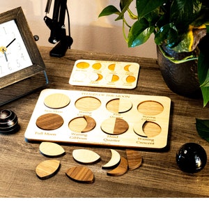 Moon Phase Puzzle, Teach the Lunar Cycle With Our Wooden Phases of the ...