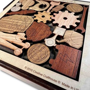 Auto Mechanic Challenge Wooden Puzzle, Brain Teaser for Him, Mechanic ...