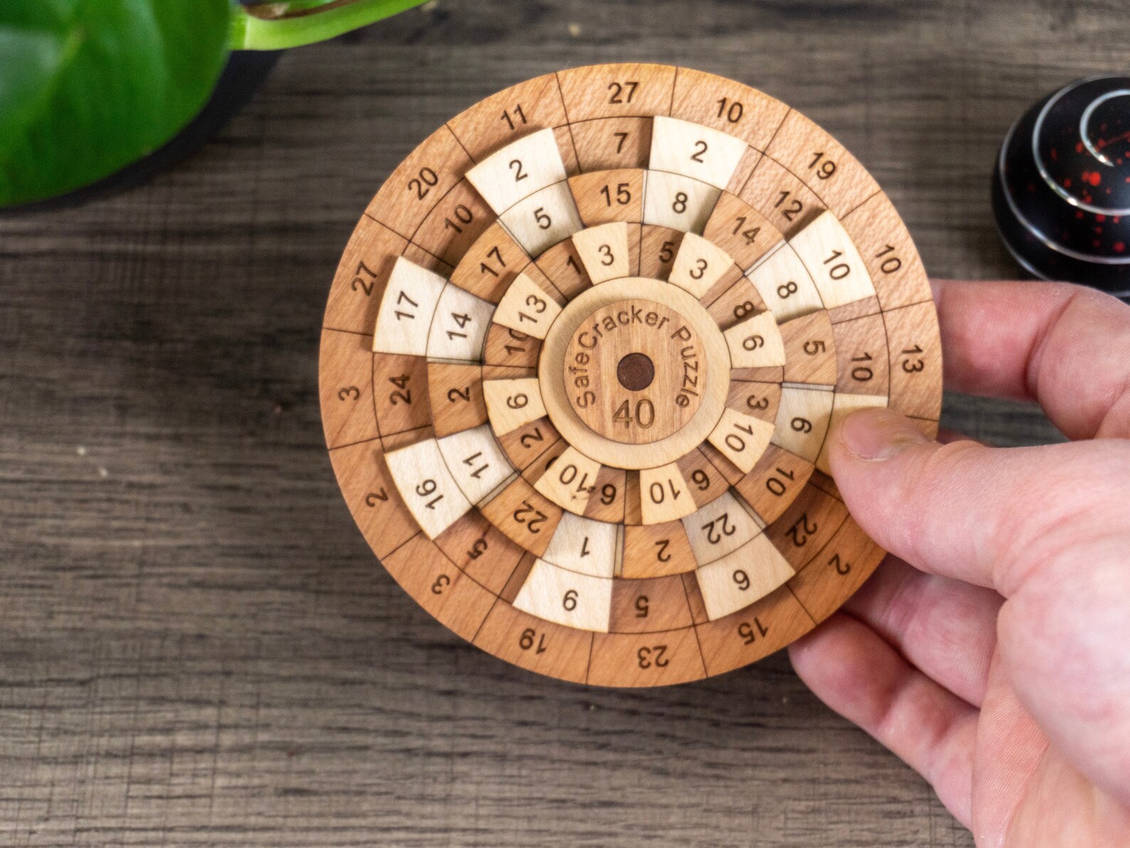 Wood Math Puzzle, Safecracker 40 Puzzle, Rotating Puzzle, STEM Toy ...