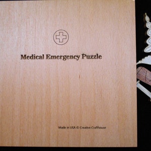 Medical Emergency Wooden Puzzle, Personalized Gift for Medical ...
