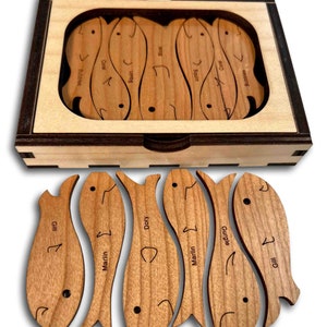 Fisherman's Dilemma Brain Teaser - 20 Piece Wood Puzzle - Etsy