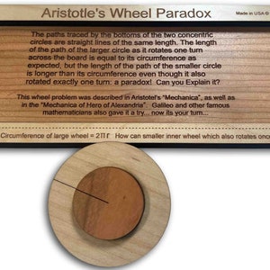 Aristotle's Wheel Paradox, Wooden Puzzle for Adults, Paradox Puzzle ...