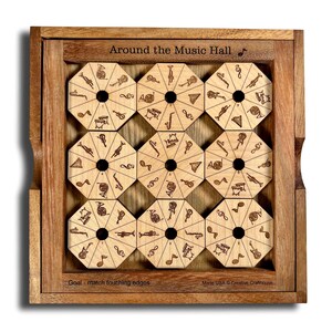 Around the Music Hall Wood Puzzle - Brain Teaser for Musician and ...