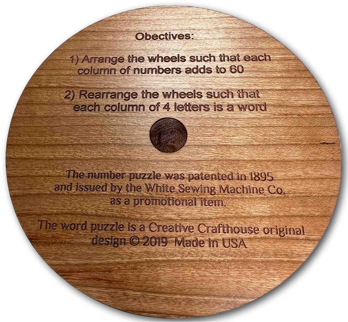 60 Alpha Puzzle, Math Puzzle, Wood Brain Teaser, Puzzle for Adults ...