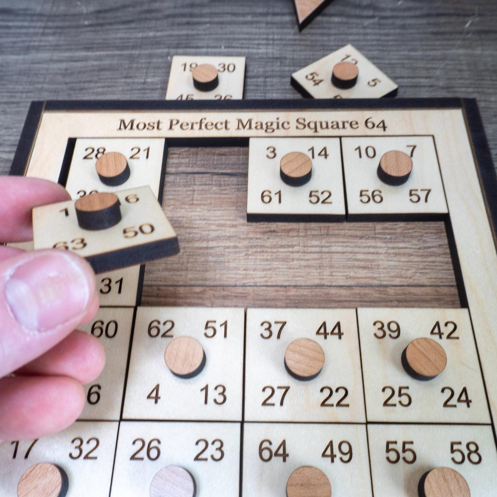 Perfect Square 64 Impossible Puzzle | Extremely Hard Wood Brain Teaser ...