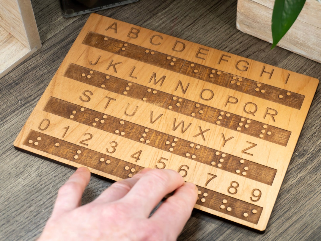 Braille Alphabet and Number Learning Board, Braille Gift, Teaching Tool ...