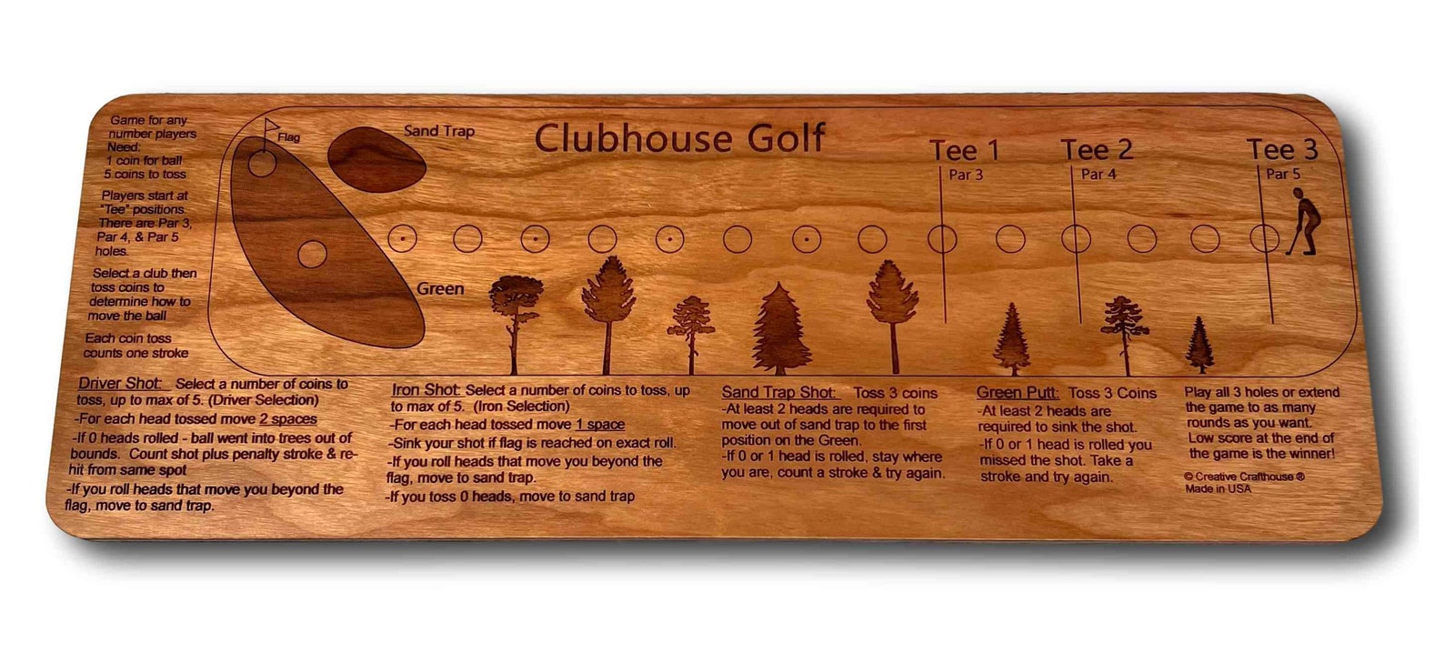 Personalized Clubhouse Golf Game | Unique Two Player Board Game - Etsy