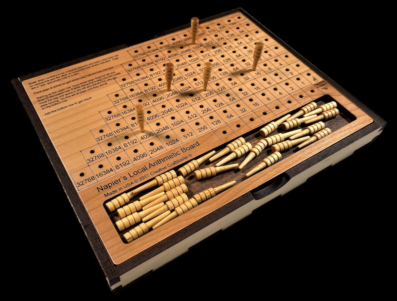 Napiers Bones Board, Math Puzzle, Educational Math Tool, Multiplication ...