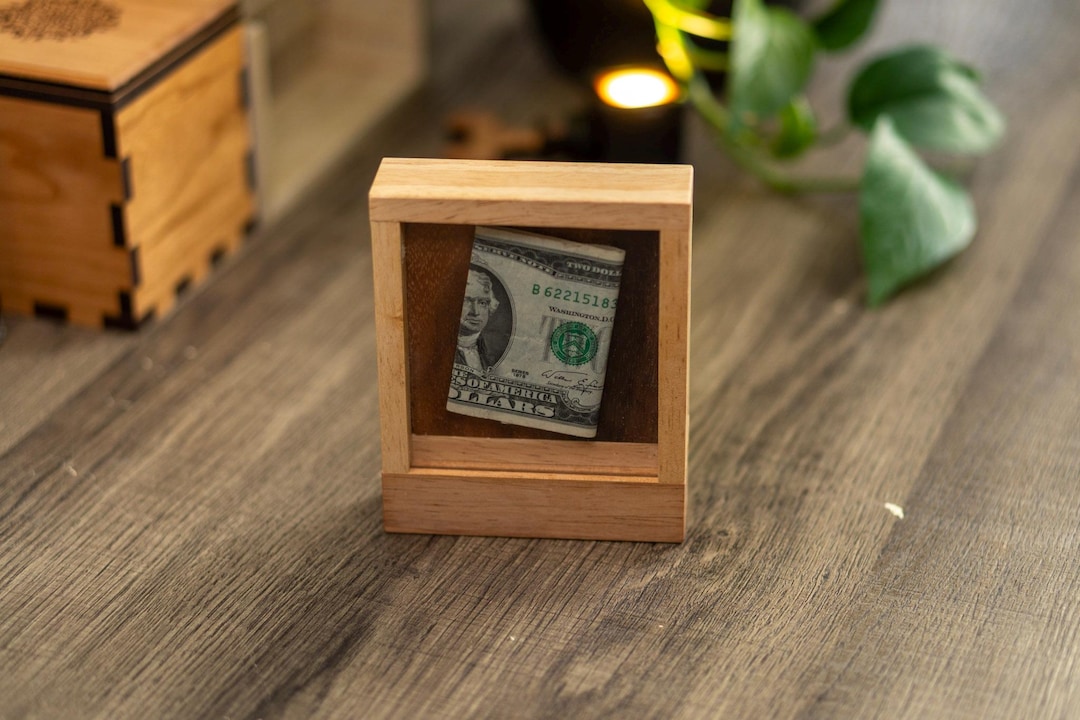 Money Puzzle Gift Box, Personalized Cash Box, Gift Card Puzzle Box ...