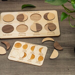 Moon Phase Puzzle, Teach the Lunar Cycle With Our Wooden Phases of the ...