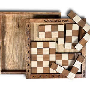 Chess Royal Wooden Brain Teaser Puzzle A Fun Puzzle That Doubles as a ...