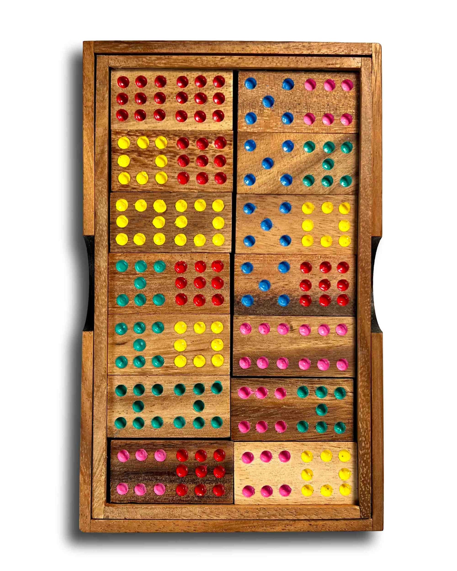 Dominoes Set Double 9, Wooden Dominoes Set, Handcrafted Domino Game ...