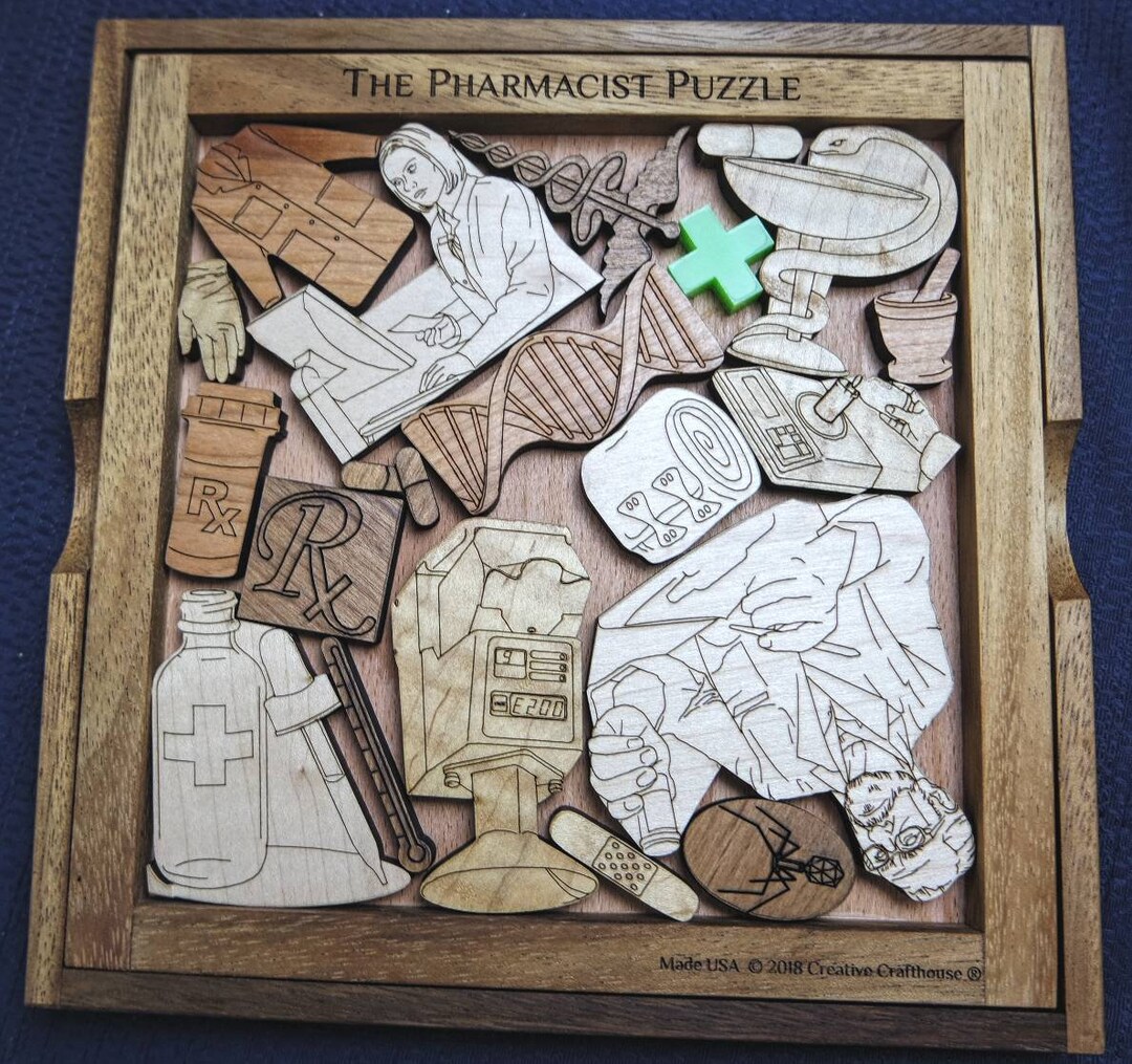 Pharmacist Gift Puzzle - Artistic and Challenging - Can Be Personalized ...
